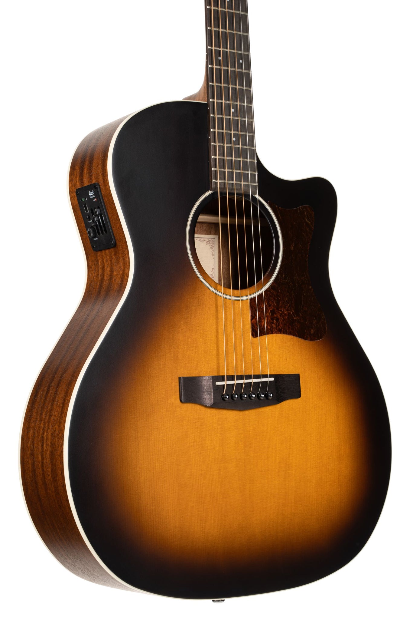 Cort GA-1EOPSB Grand Regal Series GA1E Acoustic-Electric Guitar, Open