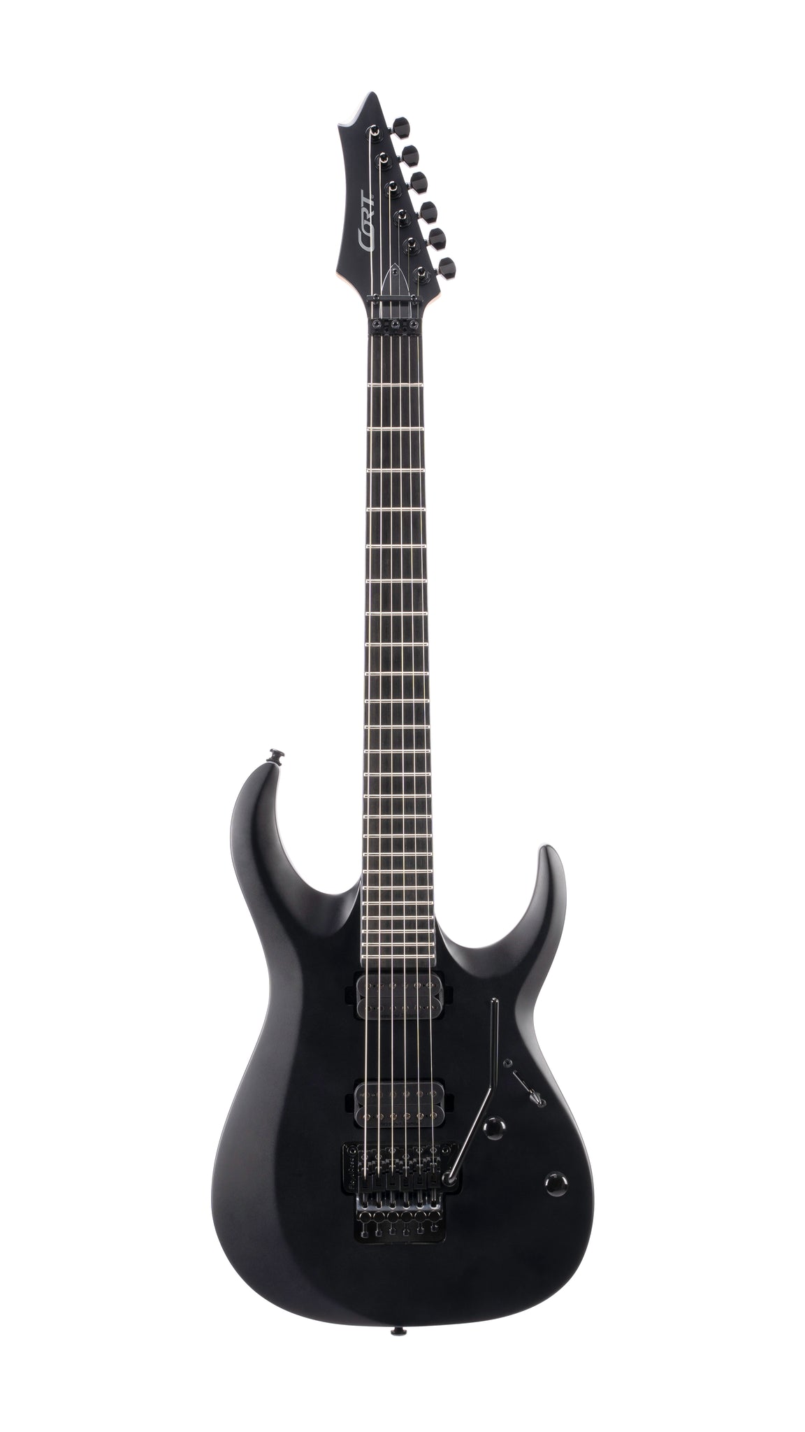 Cort X500MENACE Double Cutaway Electric Guitar, Black Satin